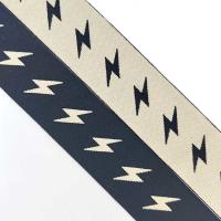 China Free DHL Express Fee Color Black Lightning Pattern Jacquard Elastic Band for sale