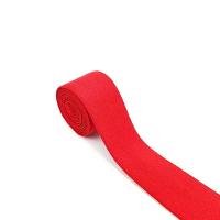 China Red Elastic Band Soft Woven Elastic Web Band Adjustable Stripe Elastic Band for Clothes for sale