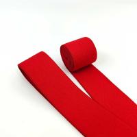 China Red Elastic Band Soft Woven Elastic Web Band Adjustable Stripe Elastic Band for Clothes for sale