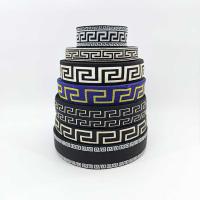 China 2 - 8 cm Custom Letters Jacquard Logo Colors Woven Elastic Band Webbing for Garment Clothing Apparel Accessories for sale