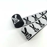 China Fast Delivery Elastic Webbing Black White Jacquard Elastic Daisy Elastic Band for Garment for sale