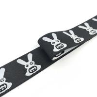 China Fast Delivery Elastic Webbing Black White Jacquard Elastic Daisy Elastic Band for Garment for sale