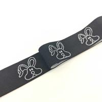 China Huge Inventory for Stocking Up Elastic Webbing Black White Jacquard Elastic Daisy Elastic Band for Garment for sale