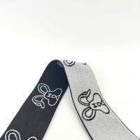 China Huge Inventory for Stocking Up Elastic Webbing Black White Jacquard Elastic Daisy Elastic Band for Garment for sale