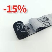 China Huge Inventory for Stocking Up Elastic Webbing Black White Jacquard Elastic Daisy Elastic Band for Garment for sale