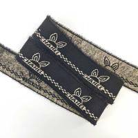 China Free Sample Elastic Webbing Nylon Fluff Jacquard Elastic Fancy Design Elastic Band with Pattern for sale