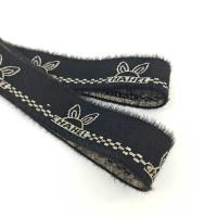 China Free Sample Elastic Webbing Nylon Fluff Jacquard Elastic Fancy Design Elastic Band with Pattern for sale