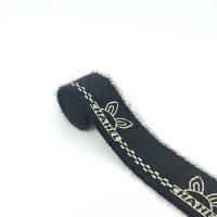 China Free Sample Elastic Webbing Nylon Fluff Jacquard Elastic Fancy Design Elastic Band with Pattern for sale