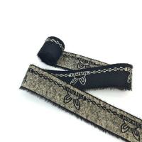 China Free Sample Elastic Webbing Nylon Fluff Jacquard Elastic Fancy Design Elastic Band with Pattern for sale
