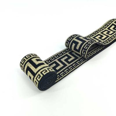 China Free DHL Express Fee Yarn-dyed Elastic Band Fancy Elastic Jacquard Good Quality Elastic Band for sale
