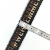 China High Elastic Mink Hair Elastic Band Fluff Loom Band Mink Fleece Elastic Waistband with Letters for sale