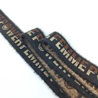 China High Elastic Mink Hair Elastic Band Fluff Loom Band Mink Fleece Elastic Waistband with Letters for sale