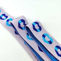 China Huge Inventory Elastic Waistband Cute Heart Elastic Band Jacquard Elastic Band Yarn-dyed Jacquard Elastic Webbing for sale