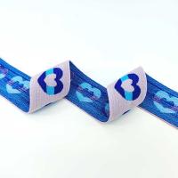 China Huge Inventory Elastic Waistband Cute Heart Elastic Band Jacquard Elastic Band Yarn-dyed Jacquard Elastic Webbing for sale