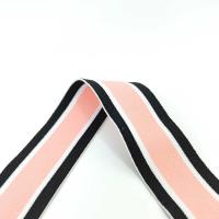 China Free Sample Elastic Polyester Strap Sustainable Pink Strap Elastic Band for Hatband for sale