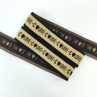 China Good Quality Sustainable Custom Logo Elastic Band Fancy Yarn-Dyed Elastic Webbing Jacquard Elastic Band for sale