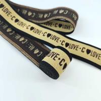 China Good Quality Sustainable Custom Logo Elastic Band Fancy Yarn-Dyed Elastic Webbing Jacquard Elastic Band for sale