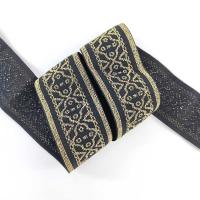 China Black Gold Elastic Band Jacquard Elastic Band Resistance Webbing for Clothes for sale