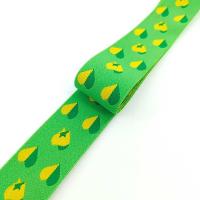China Free Sample Green Elastic Band Heart Shape Pattern Jacquard Elastic Band Elastic Webbing for Garments for sale