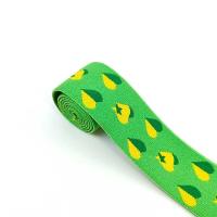 China Free Sample Green Elastic Band Heart Shape Pattern Jacquard Elastic Band Elastic Webbing for Garments for sale
