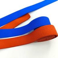 China Fold Over Yarn-dyed Nice Quality Elastic Band Stretchy Knitting Band Elastic Band for Clothes for sale