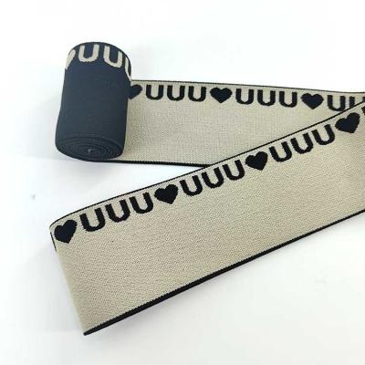 China Factory Supply Jacquard Elastic  Trim Bands Woven Stretchy High Elasticity Waistbands for sale