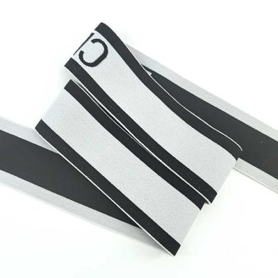 China Factory Direct Supply Fancy Stretchy Polyester Waistband Yarn-dyed Elastic Trim Bands for Clothes for sale
