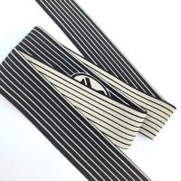 China Buckle Free Belt Latex Material Elastic Jacquard Fitness Elastic Webbing Custom Spandex Trim Band for sale