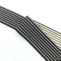 China Buckle Free Belt Latex Material Elastic Jacquard Fitness Elastic Webbing Custom Spandex Trim Band for sale