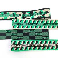 China Green Black Jacquard Elastic Band Polyester Custom For Underwear Garment for sale