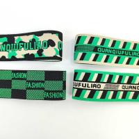 China Green Black Jacquard Elastic Band Polyester Custom For Underwear Garment for sale