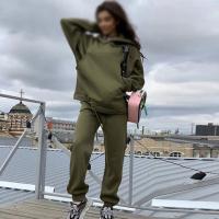 China High Quality Women Turn Collar Style Women Tracksuit for Jogging / Casual Women Track Suit for sale