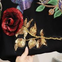 China High Quality Sequins Flower Long-Sleeved Knitwear Sweater Casual Pants 2 Piece Knit Set Women Autumn and Winter Tracksuit for sale