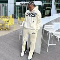 China 100% Cotton Custom Sweat Suits Two Piece Oversized Men Hoodie French Terry Oversized Puff Print Tracksuit for Men for sale
