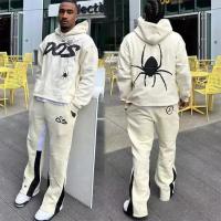 China 100% Cotton Custom Sweat Suits Two Piece Oversized Men Hoodie French Terry Oversized Puff Print Tracksuit for Men for sale