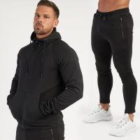 China Outdoor Sport Gym Sets Men Sportswear Tracksuits Two Piece Set Hoodies Men&prime;s Fitness Suit for sale