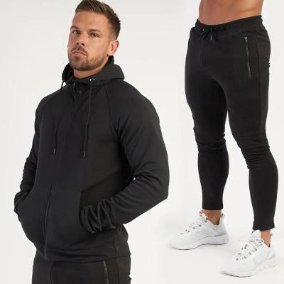 China Outdoor Sport Gym Sets Men Sportswear Tracksuits Two Piece Set Hoodies Men&prime;s Fitness Suit for sale