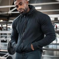China Outdoor Sport Gym Sets Men Sportswear Tracksuits Two Piece Set Hoodies Men&prime;s Fitness Suit for sale