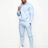 China Custom Fitness Sports Jogging Hoodies and Sweatpants Sets Cotton Solid Training Wear Men Tracksuits for sale