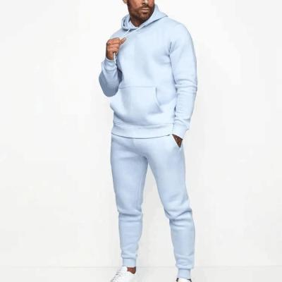 China Custom Fitness Sports Jogging Hoodies and Sweatpants Sets Cotton Solid Training Wear Men Tracksuits for sale