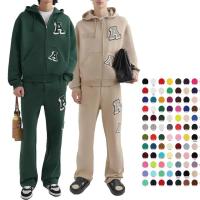 China Luxury Brand Men&prime;s Tracksuit Embroidered Chenille Zip up Hoodie and Sweatpants Set Casual Sweatsuit for Men for sale