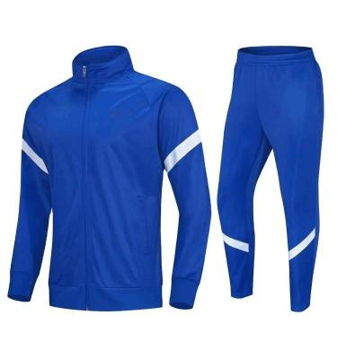 China Custom Soccer Tracksuit Jacket Sport Training Tracksuit Quick Dry Men 2 Piece Set Football Jacket for sale