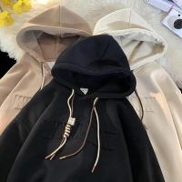 China Custom Cotton Tracksuit High Quality Puff Printing Men Manufacturers Heavyweight Essentials Embossed Hoodie Sweatshirt for sale