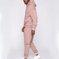 China Custom Cotton Sports Plus Size Men&prime;s Jogger Sweatsuit Gym Plain Fleece Winter Pink Jogging Hoodies Tracksuits Apparel Set for sale