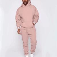 China Custom Cotton Sports Plus Size Men&prime;s Jogger Sweatsuit Gym Plain Fleece Winter Pink Jogging Hoodies Tracksuits Apparel Set for sale