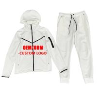 China Custom Logo OEM Fleece Jogging Set Gym Sports Zipper up Hoodie Jogger Women Sweat Tracksuits for sale