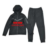 China Custom Logo OEM Fleece Jogging Set Gym Sports Zipper up Hoodie Jogger Women Sweat Tracksuits for sale