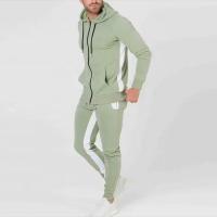 China Active Wear High Quality Heavyweight 100% Cotton Men Tracksuit Custom Full Zip Sweatpants and Hoodies Set for Men for sale