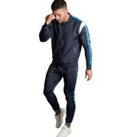 China Active Wear High Quality Heavyweight 100% Cotton Men Tracksuit Custom Full Zip Sweatpants and Hoodies Set for Men for sale
