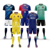 China Healy Sportswear Men Soccer Wear Customized Youth Soccer Jersey with Logo and Numbers Sublimated Soccer Uniforms for sale